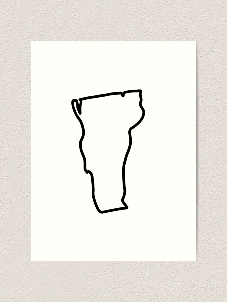 "Vermont State Outline " Art Print by chocmusings | Redbubble