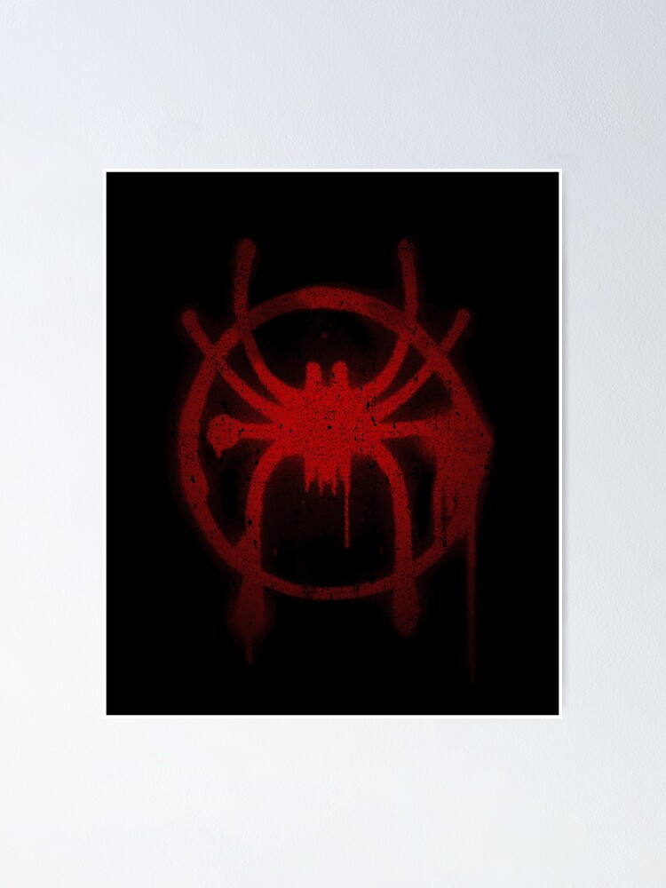"Miles Morales Spider Symbol" Poster for Sale by huckblade | Redbubble
