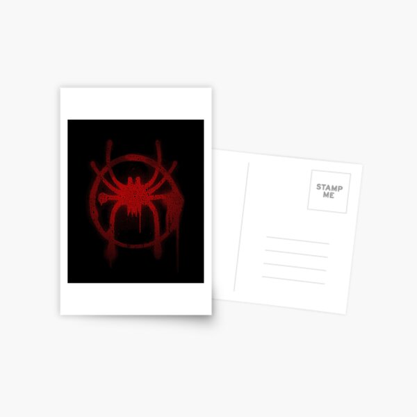 "Miles Morales Spider Symbol" Postcard for Sale by huckblade | Redbubble