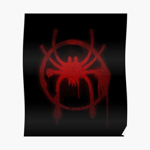 "Miles Morales Spider Symbol" Poster by huckblade | Redbubble
