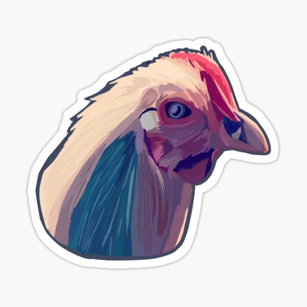 "Chicken Head" Sticker for Sale by SophiaTheDork | Redbubble