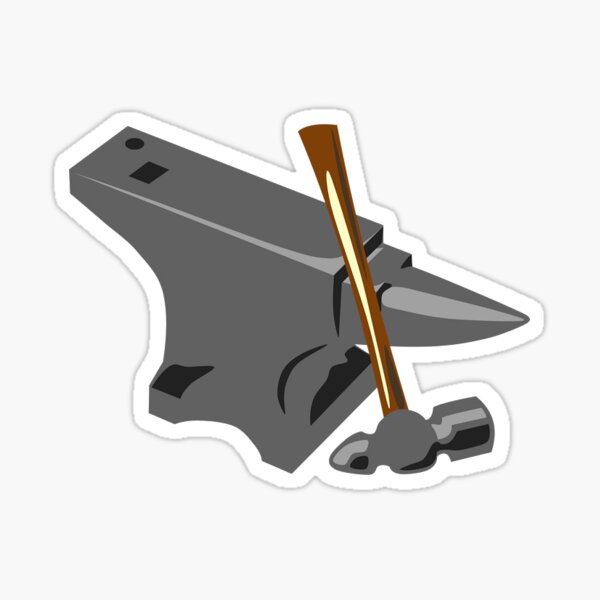 "Blacksmith Anvil Forge" Sticker for Sale by Kooky28 | Redbubble
