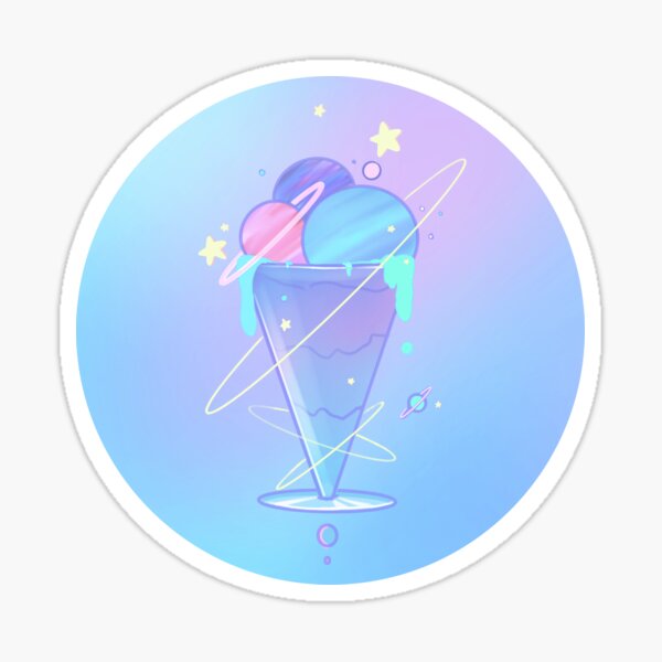 "Space parfait ice cream sundae planets" Sticker by eringracee | Redbubble