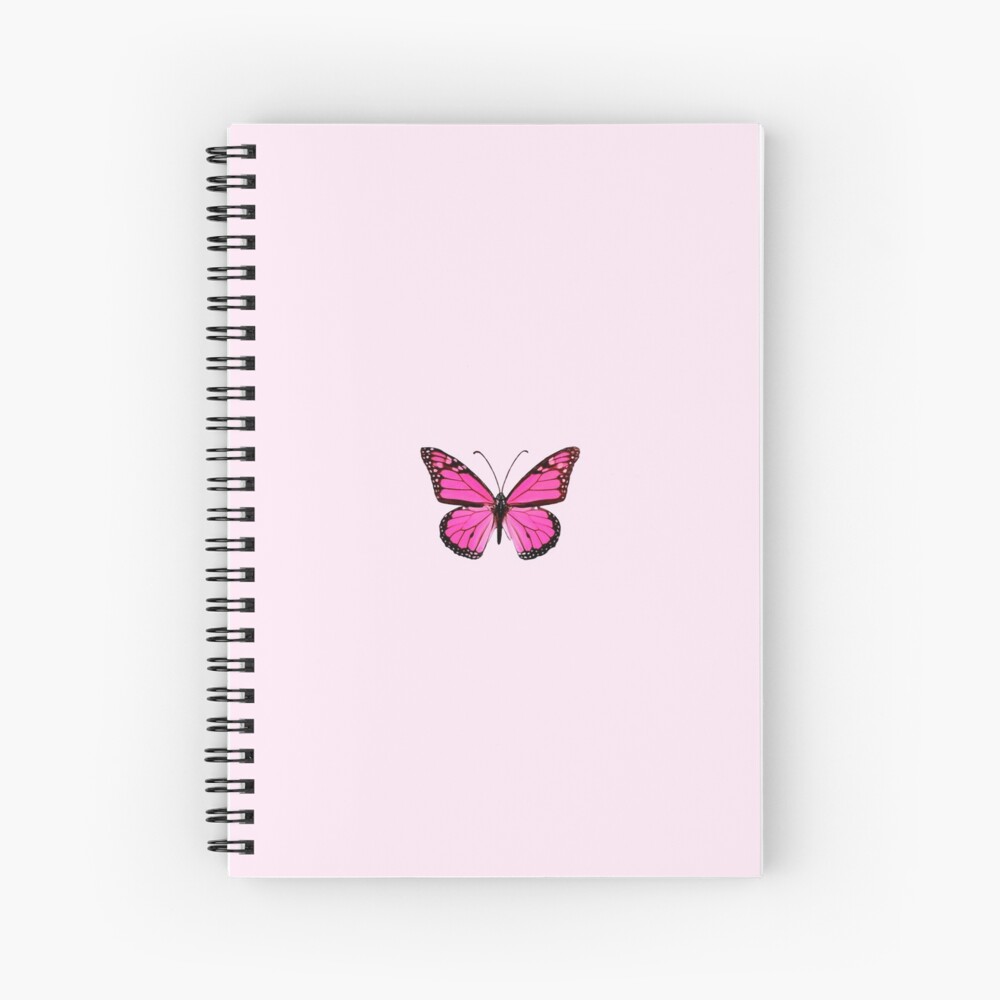 "Hot Pink Butterfly " Spiral Notebook for Sale by EmmaGSheehan | Redbubble
