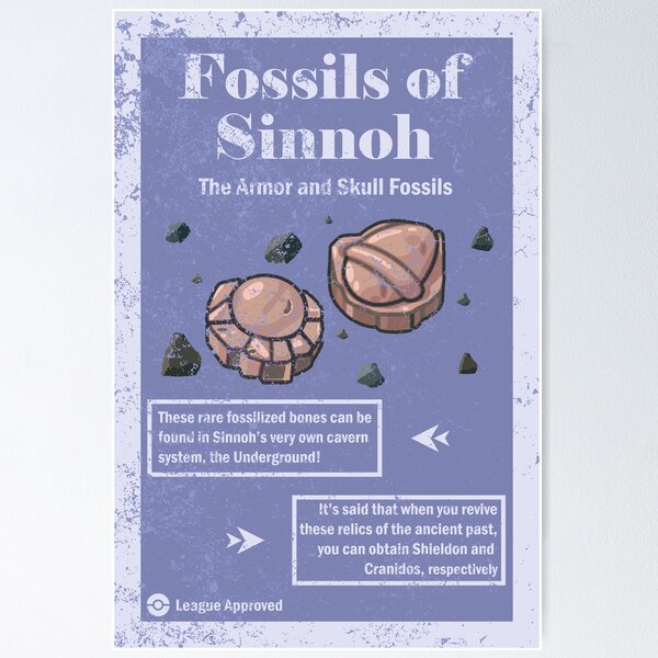 "Fossils of Sinnoh" Poster for Sale by Swainathan | Redbubble