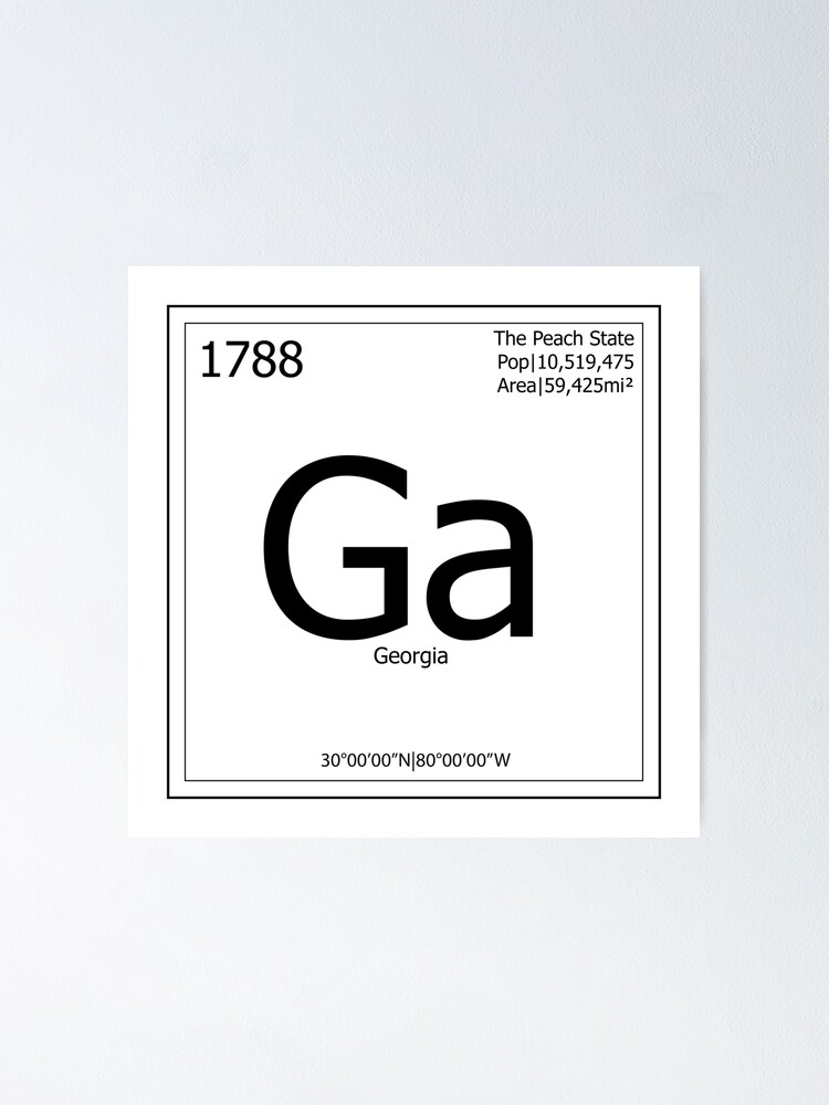 "Georgia Periodic Table Sign" Poster for Sale by afmo13 | Redbubble