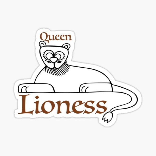 "Lioness Queen by JezliP - NFTeeGals" Sticker by BummerGifts | Redbubble