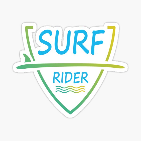 "Surf rider" Sticker for Sale by CoolTees1 | Redbubble