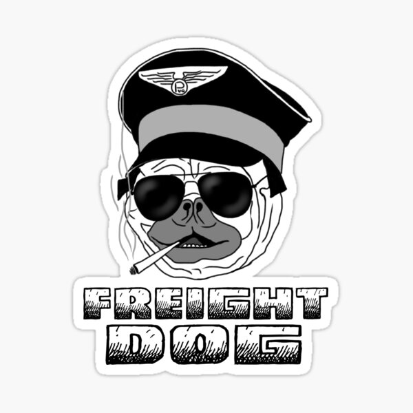 "Freight Dog" Sticker for Sale by Kurkkio | Redbubble