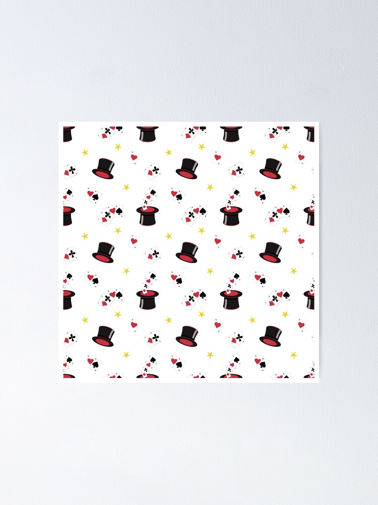 "Wizard and Witch Pattern | Magic Sorcery Conjuring" Poster for Sale by ...