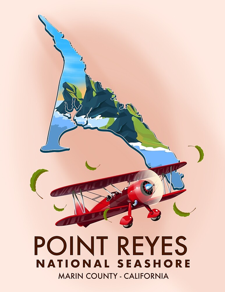 "point reyes national seashore travel poster." by Nicholas Greenaway ...