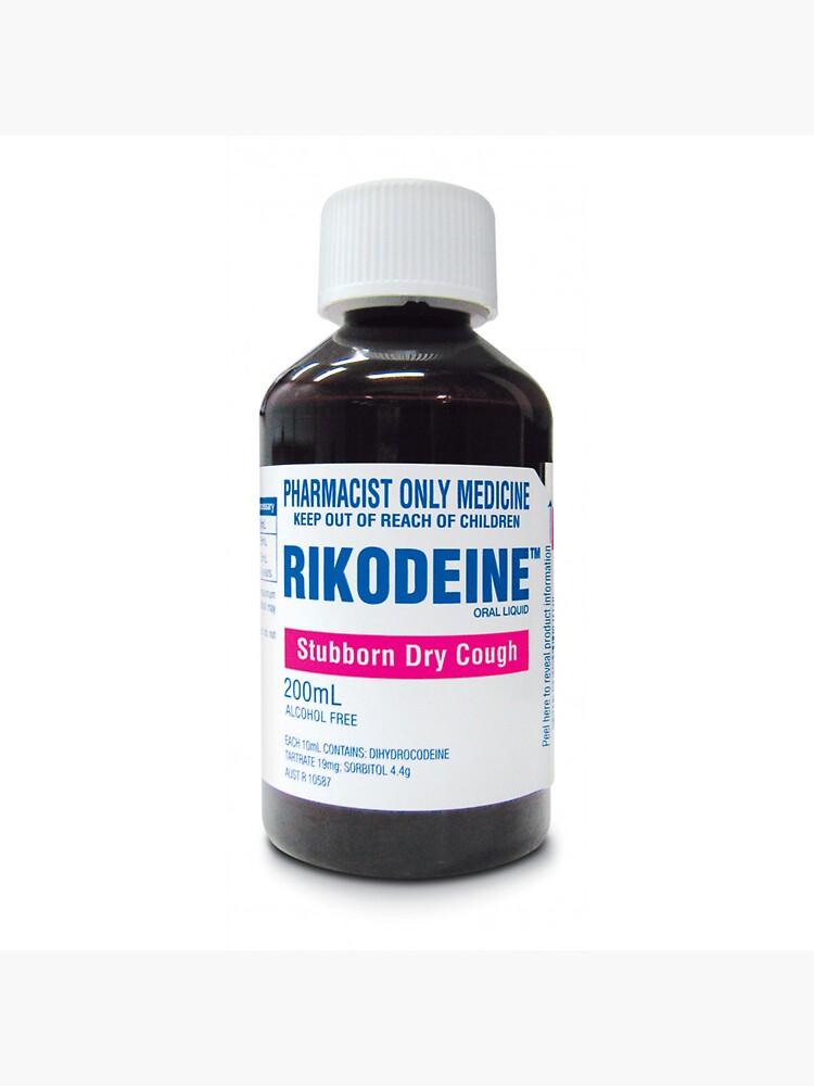 "Rikodeine Stubborn Dry Cough Codeine OLD SCHOOL" Sticker for Sale by ...