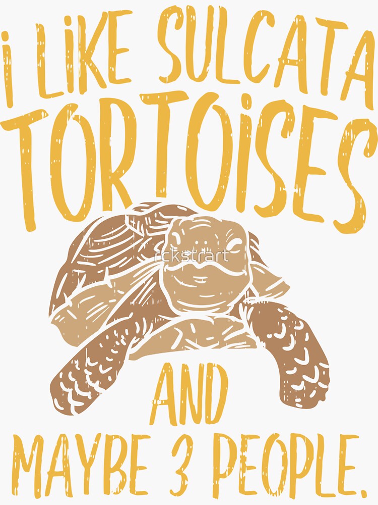 "Tortoise, Sulcata Tortoise" Sticker by rckstrart | Redbubble