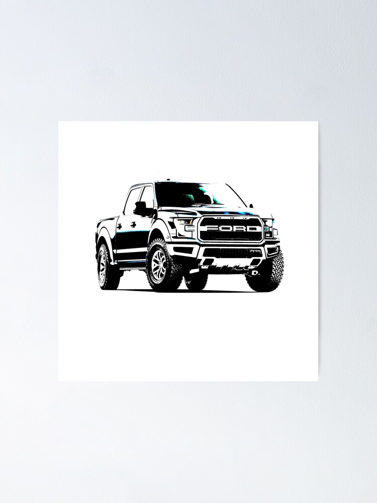 "ford ranger raptor truck ute pickup" Poster for Sale by thediff1985 ...
