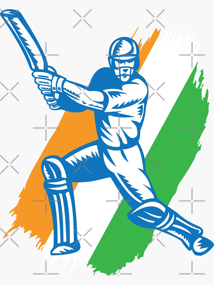 "Indian Cricket Team T-Shirt Fans Jersey" Sticker for Sale by ...