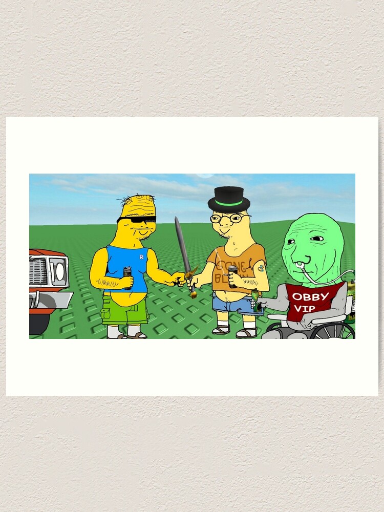 "Roblox Boomer Meme" Art Print for Sale by BoomerUSA | Redbubble