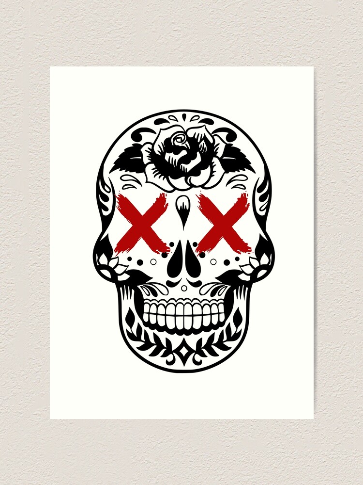 "Censored Mexican skull" Art Print by Leksal | Redbubble