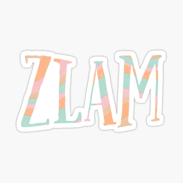 "ZLAM (SHERBET)" Sticker for Sale by christikdesigns | Redbubble