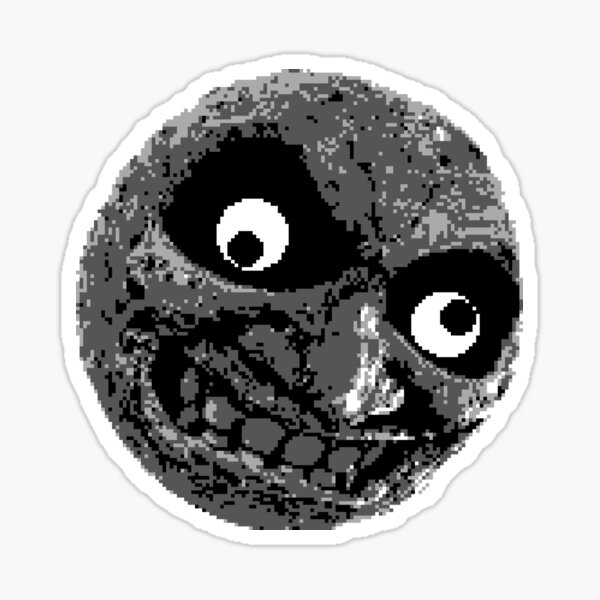 "GOOGLY-EYED MOON" Sticker by CAPSLOCKPRIME | Redbubble