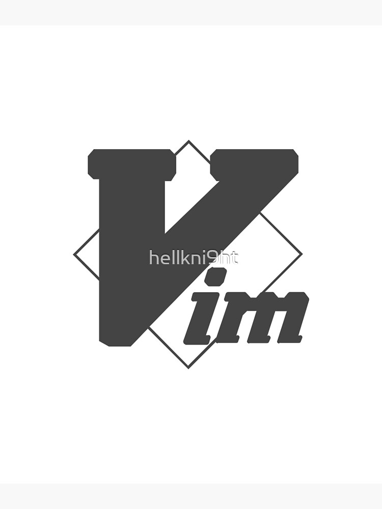"Minimalistic Vim Logo: Gray" Poster for Sale by hellkni9ht | Redbubble