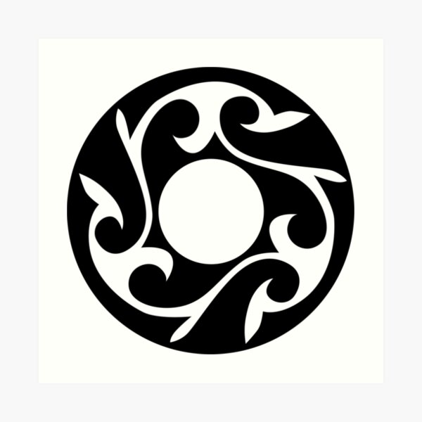 "Koru circle black and white" Art Print by lucythecow | Redbubble