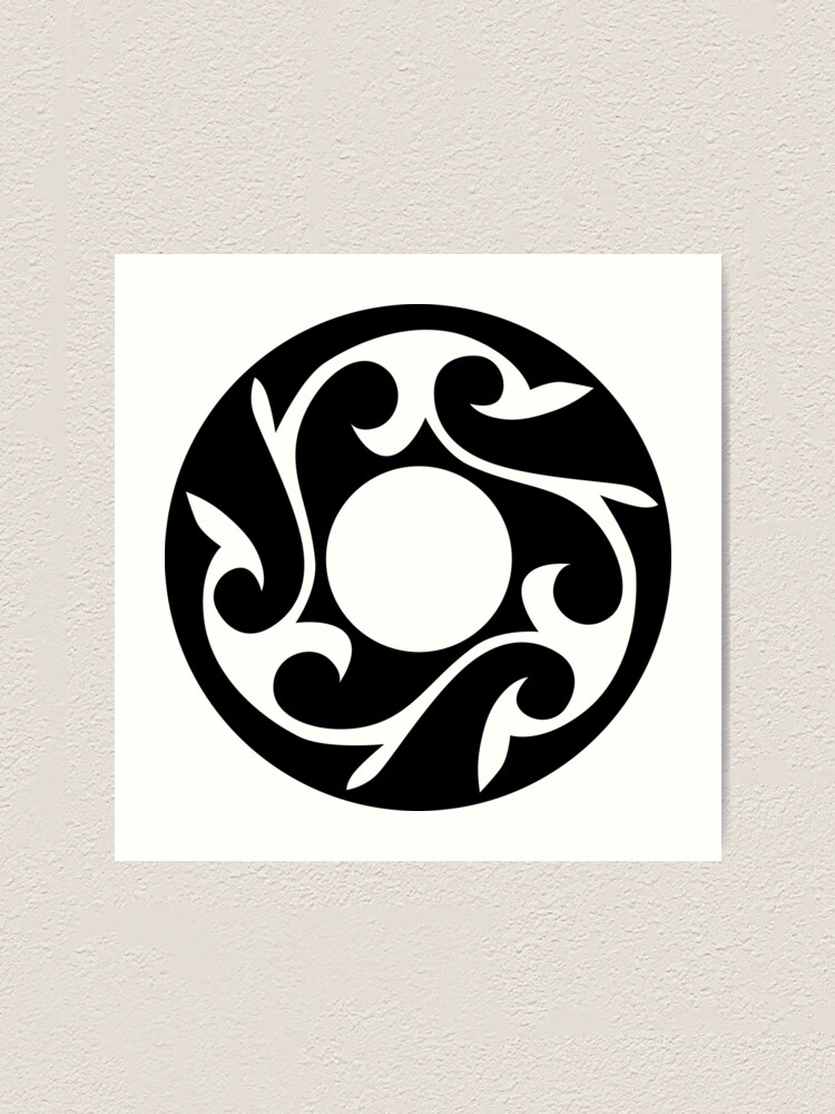 "Koru circle black and white" Art Print by lucythecow | Redbubble