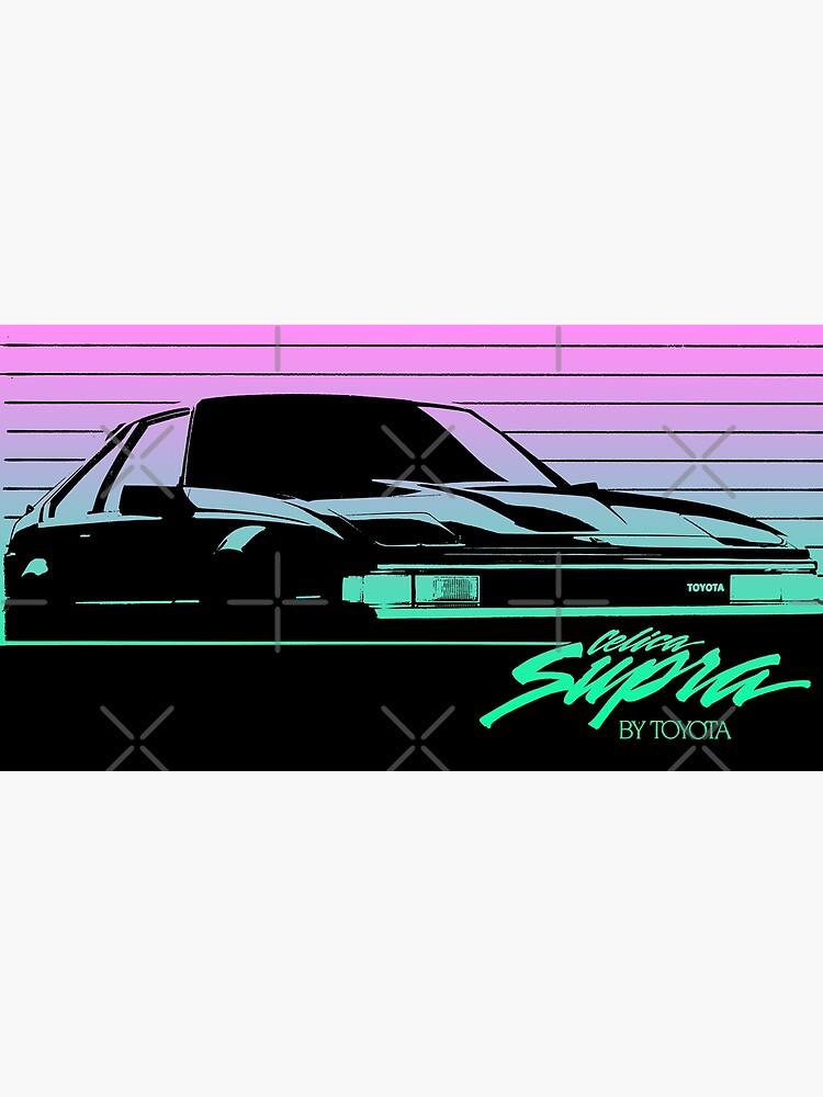 "TOYOTA CELICA SUPRA GRAPHIC DESIGN (SYNTHWAVE)" Photographic Print by ...