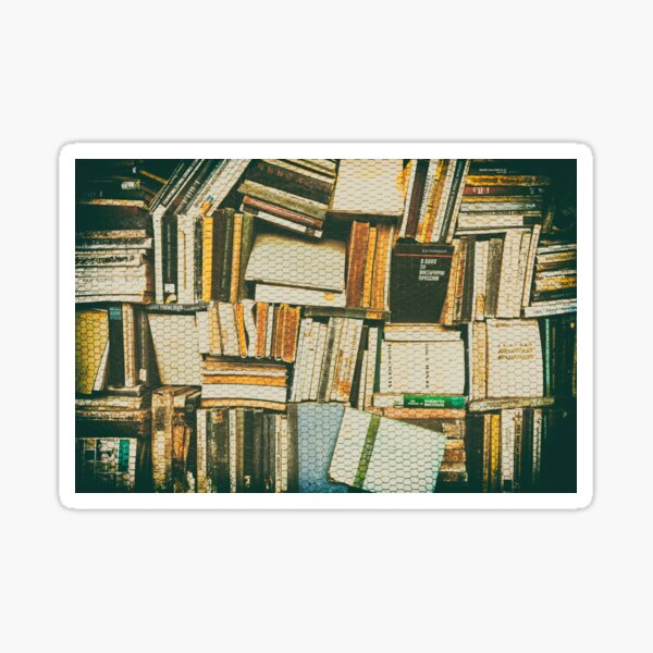 "Second Hand Used Book Collection " Sticker for Sale by OkanaganPhoto ...