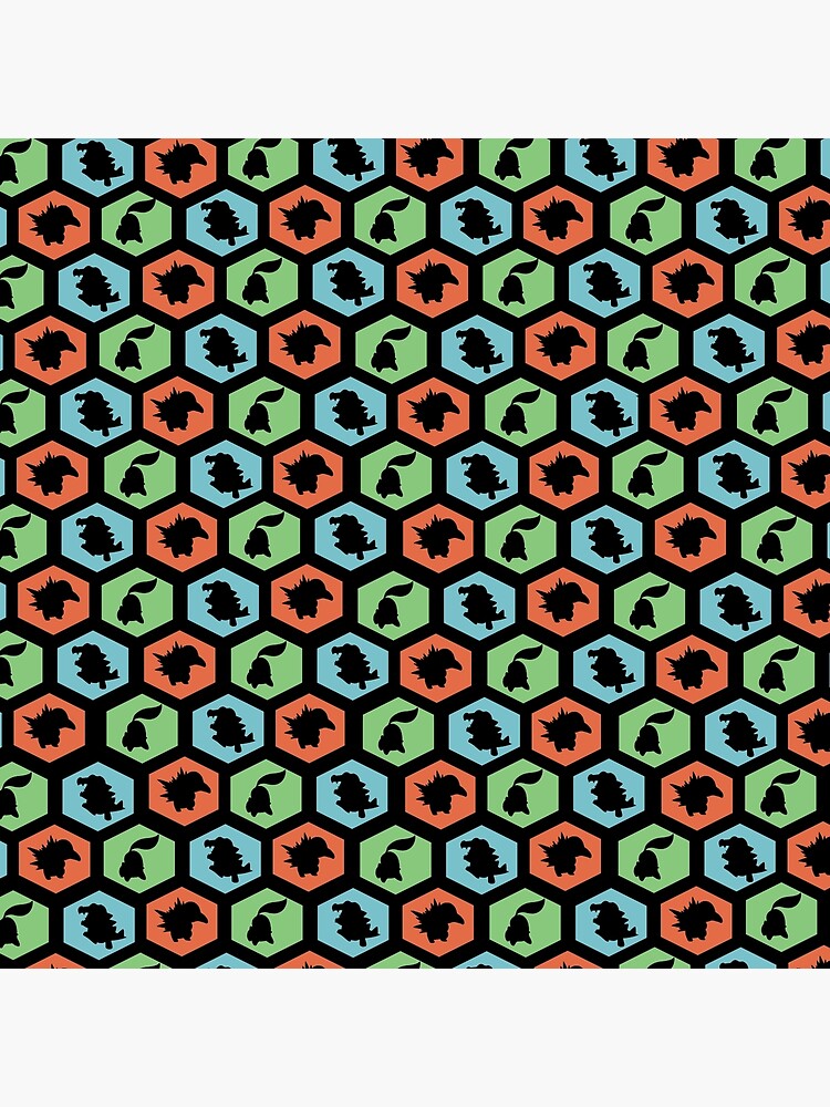 "Pokemon Generation 2 Hexagonal Starters" Art Print by holidayjohn ...