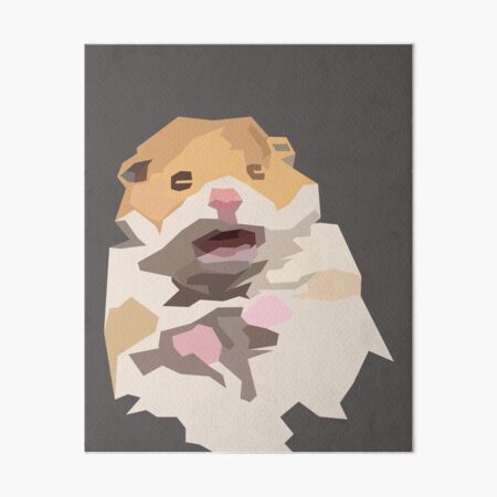 "Terrified Hamster Meme" Art Board Print by I-Is-Eggs | Redbubble
