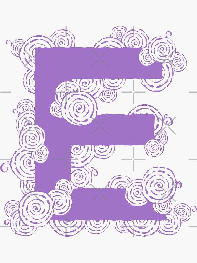 "Purple Letter E" Sticker for Sale by RTPDesign | Redbubble