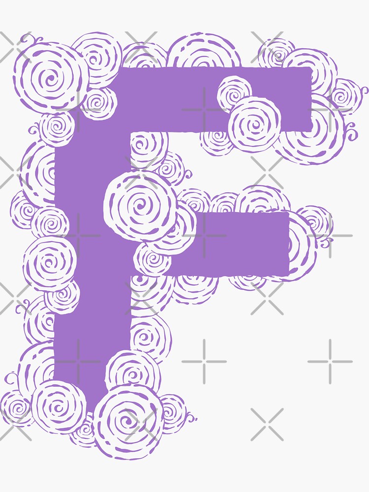 "Purple Letter F" Sticker for Sale by RTPDesign | Redbubble