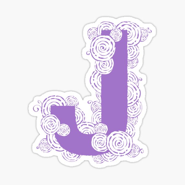 "Purple Letter J" Sticker for Sale by RTPDesign | Redbubble