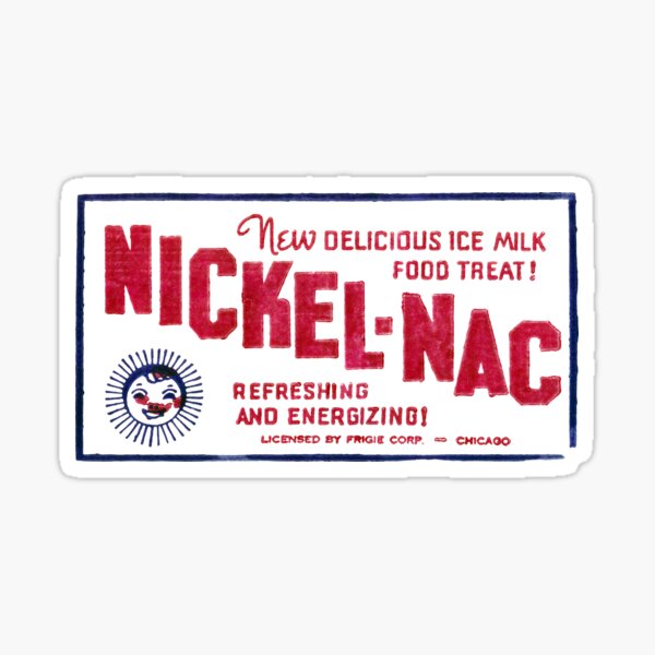 "1950s Nickel Nac Ice Milk" Sticker by historicimage | Redbubble