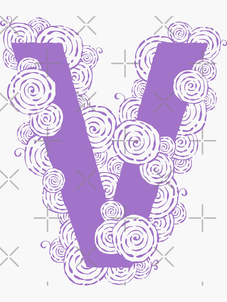 "Purple Letter V" Sticker for Sale by RTPDesign | Redbubble