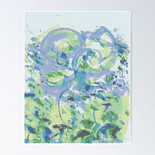 "Blue Flower Soft Pastels" Poster for Sale by SpieklyArt | Redbubble
