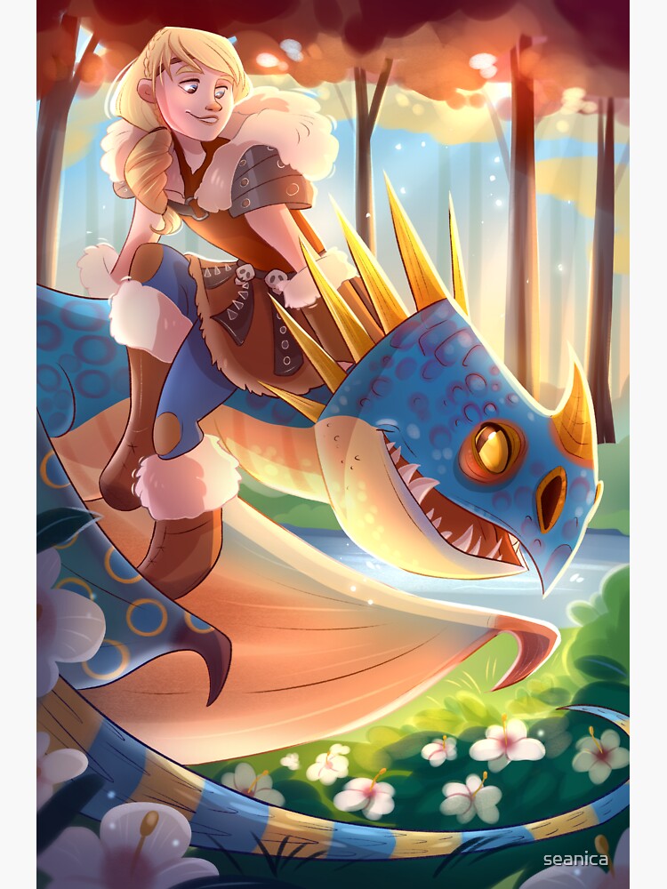 "Astrid und Stormfly" Sticker von seanica | Redbubble