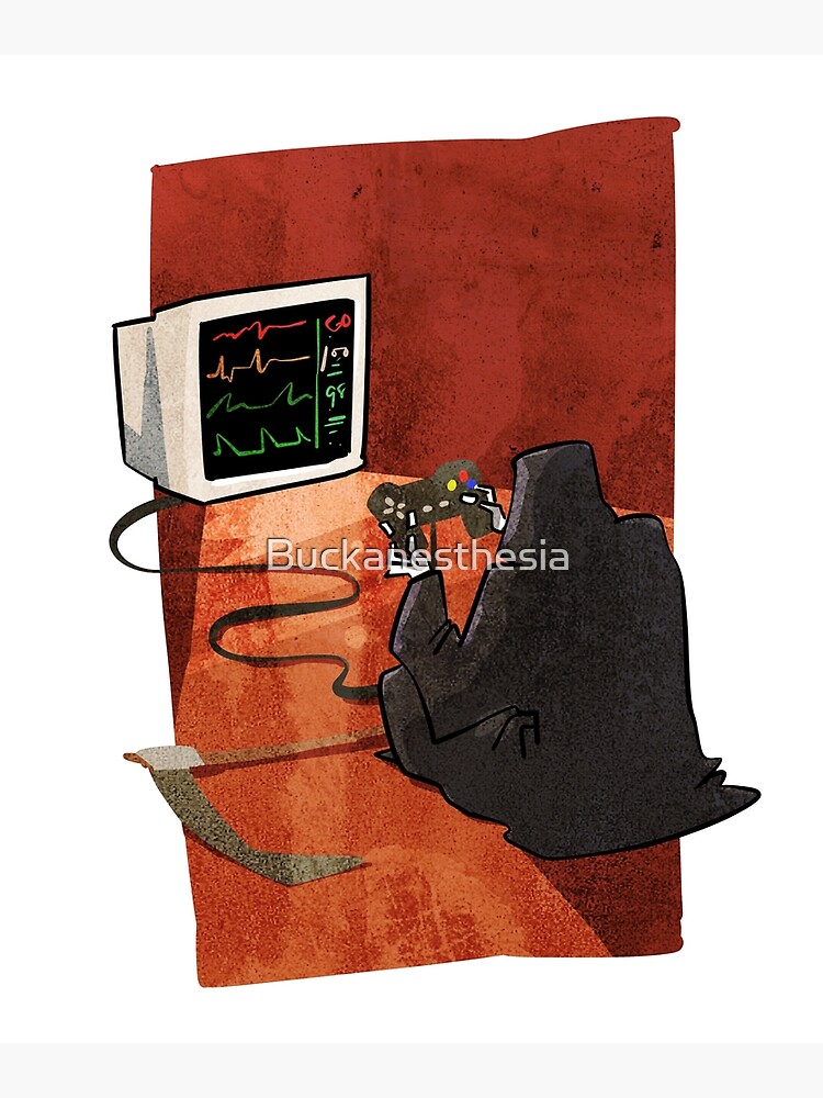 "Gaming Gamer Nurse & Doctor Funny Cartoon Medical Designs " Poster by ...