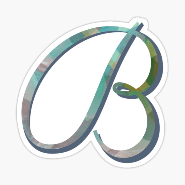 "Fancy Letter B" Sticker for Sale by trs35 | Redbubble