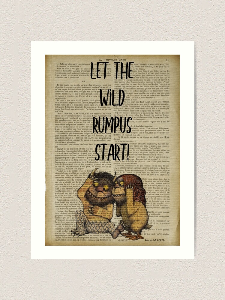 "Let the wild rumpus start... Where the Wild Things Are old dictionary ...