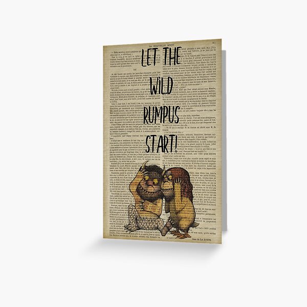 "Let the wild rumpus start... Where the Wild Things Are old dictionary ...