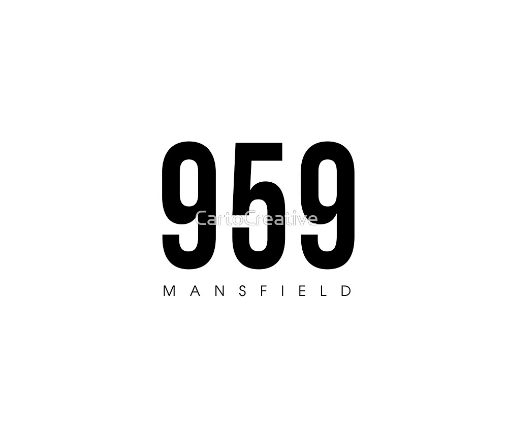 "Mansfield, CT - 959 Area Code design" by CartoCreative | Redbubble