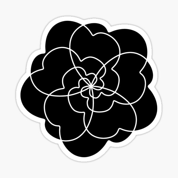 "Black flower" Sticker for Sale by ShiroCashelle | Redbubble