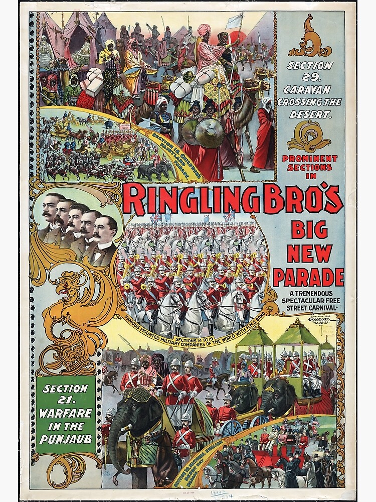 "Ringling Brothers Circus Carnival Poster (1899)" Poster by allhistory ...