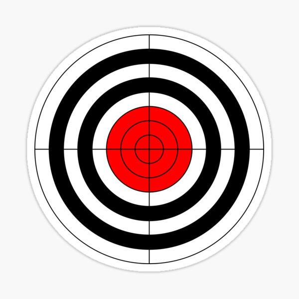 "gun target symbol" Sticker by tony4urban | Redbubble