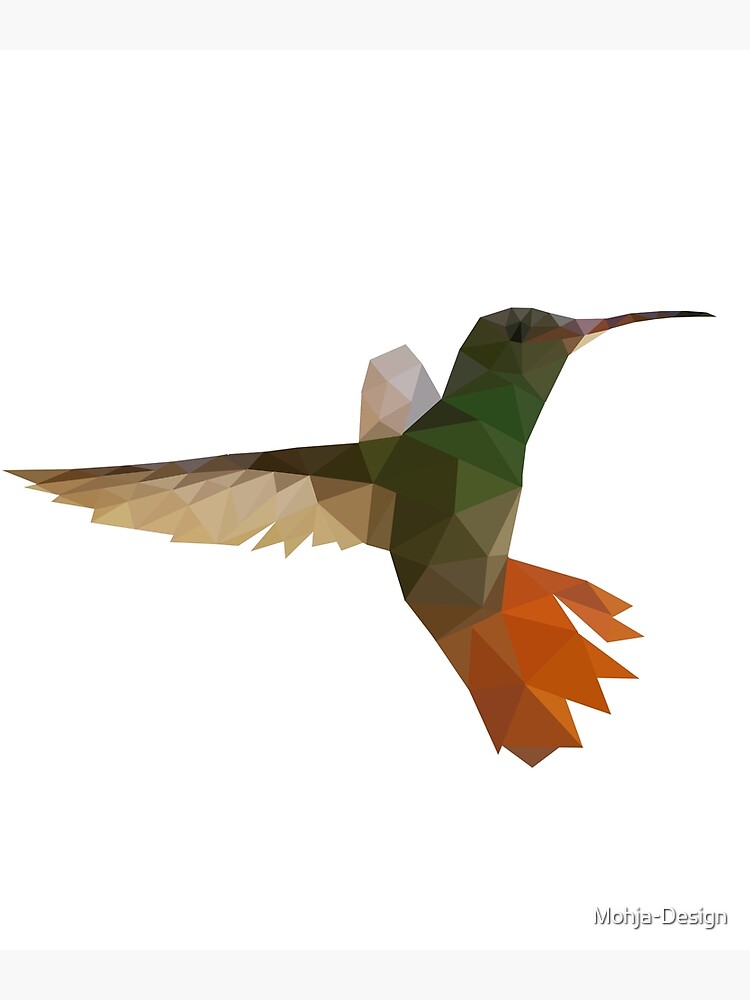 "Hummingbird, Hummingbirds polygon geometric" Poster by Mohja-Design ...