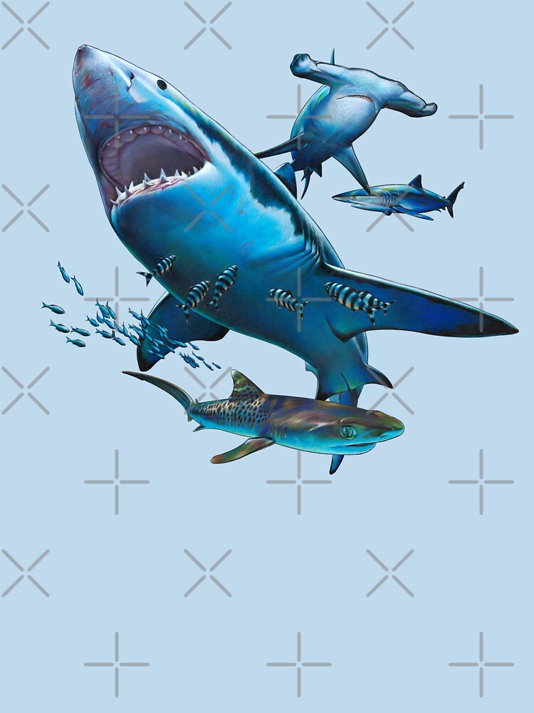 "Shark Collage" Essential T-Shirt for Sale by Salmoneggs | Redbubble