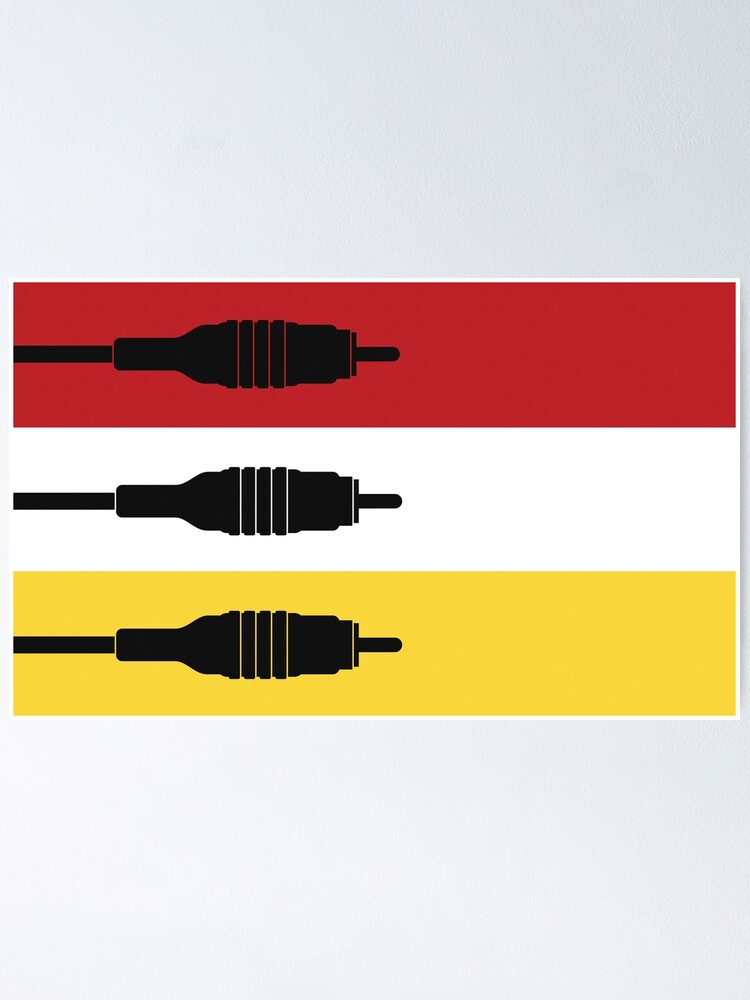 Póster «Bandera de los conectores RCA - Banderas AV» de wrensey | Redbubble