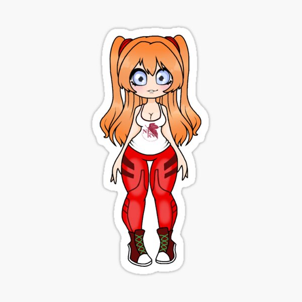"Evangelion - Asuka" Sticker for Sale by KiNi-Creations | Redbubble