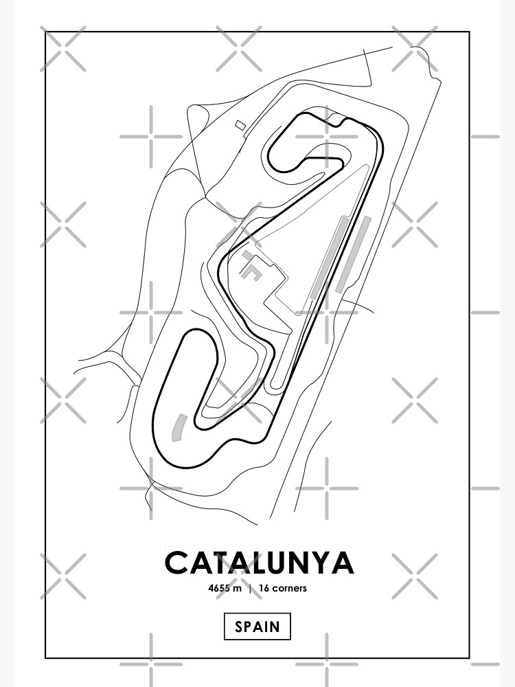 "Catalunya - Spain Track Map" Poster for Sale by Andrea Anastasio ...